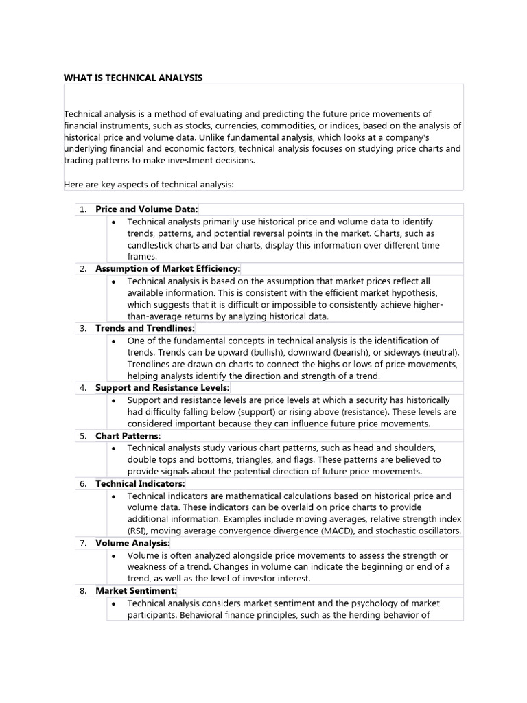 Understanding Technical Analysis Basics | PDF | Bonds (Finance ...