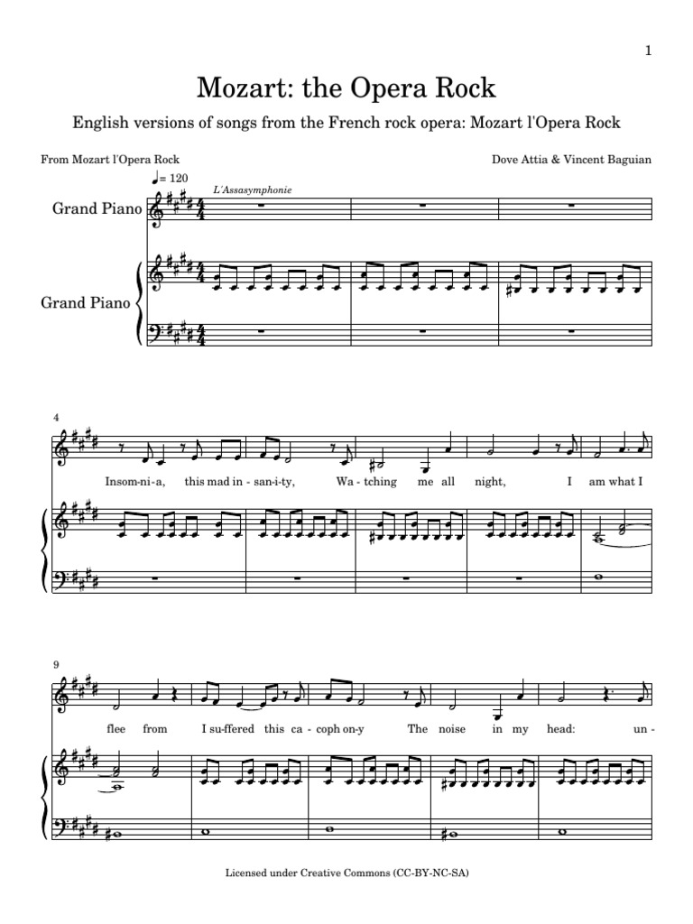 Mozart: The Rock Opera Lyrics | PDF