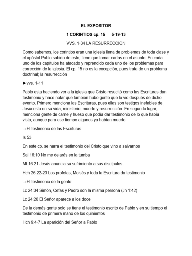 1 Corintios CP 15 5-19-13 | PDF