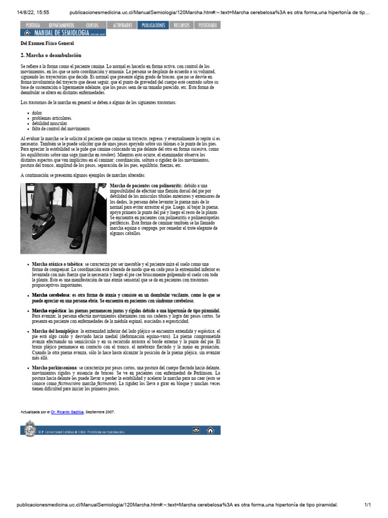 Tipos de Marcha y Deambulacion | PDF
