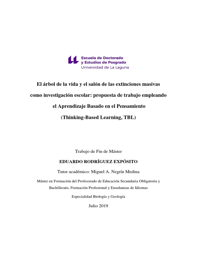 El Arbol de La Vida y El Salon de Las Extinciones Masivas Como ...