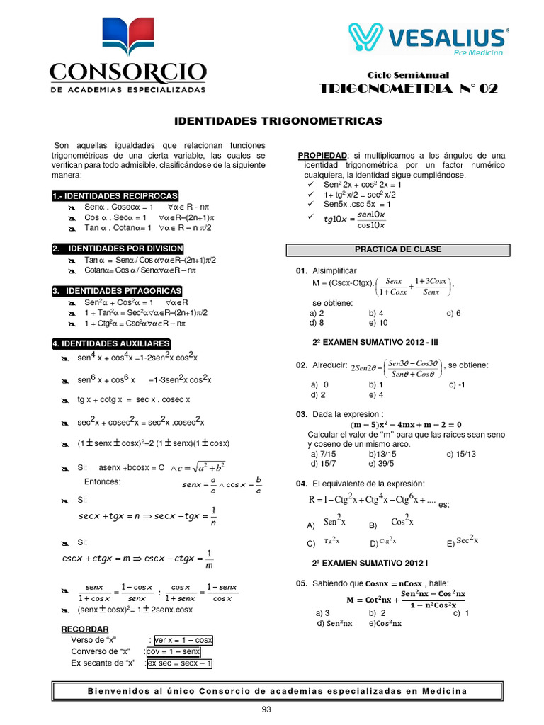 02 - Trigo (02) Identi Trigonm 93 - 96 | PDF | Combinatoria ...