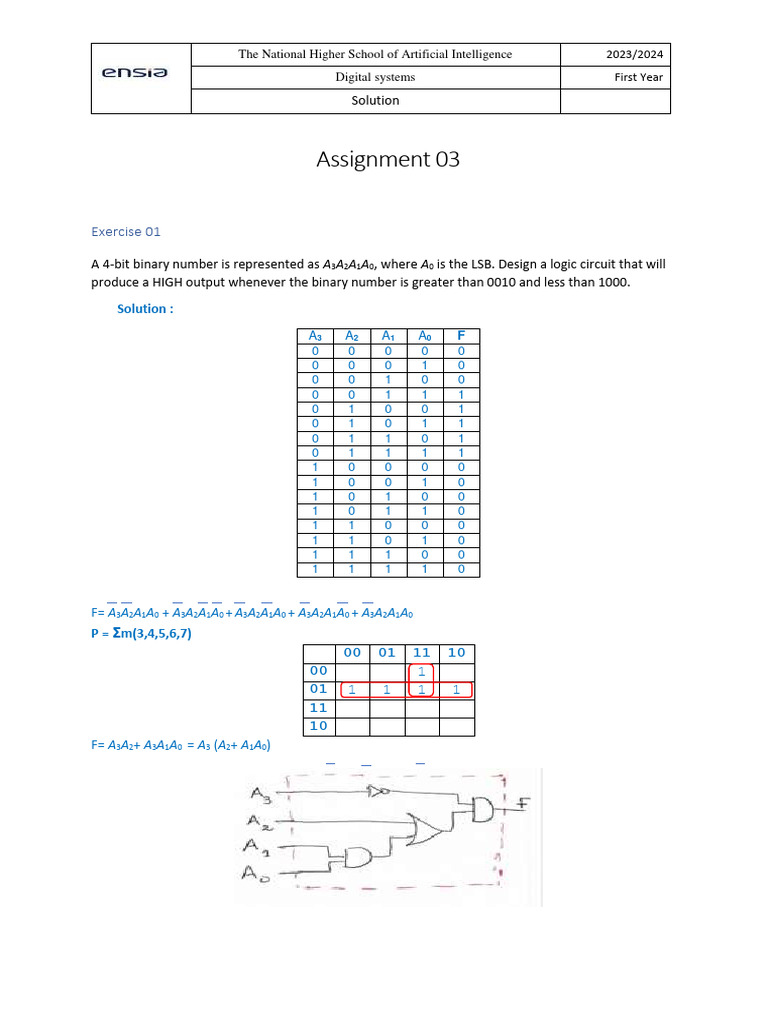 Assignment 03 Solution Final Pdf Computer Engineering Digital Electronics 0385