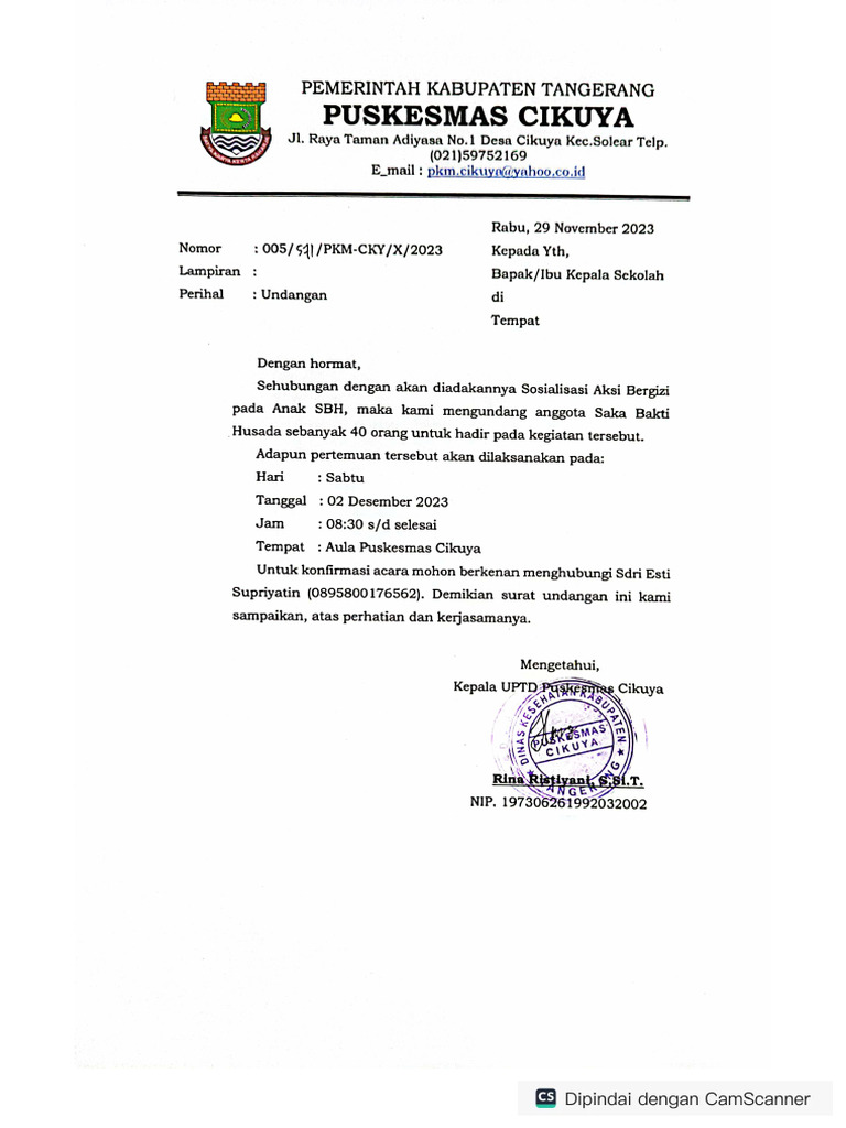 Surat Undangan SBH | PDF