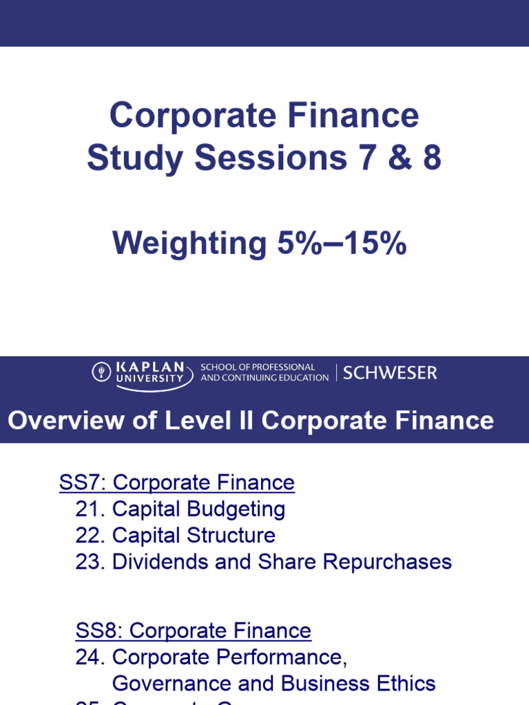 SS - 7-8 - Mindmaps - Corporate Finance | PDF | Dividend | Capital ...