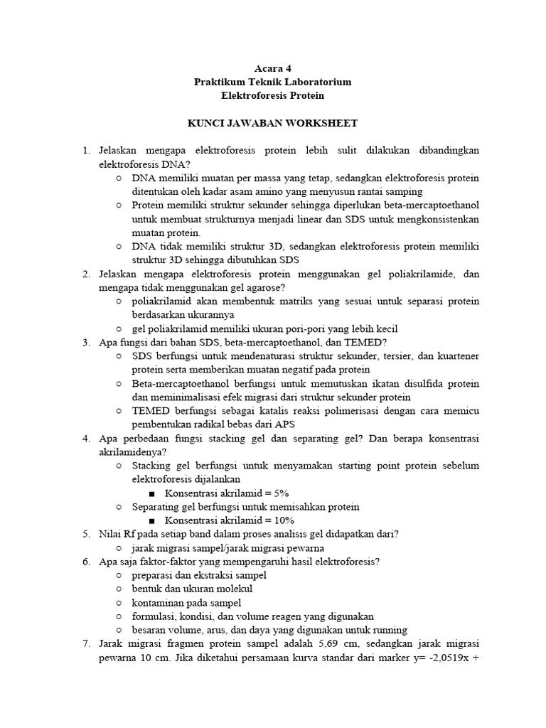 Kunci Jawaban Worksheet Teklab Ac.4 | PDF