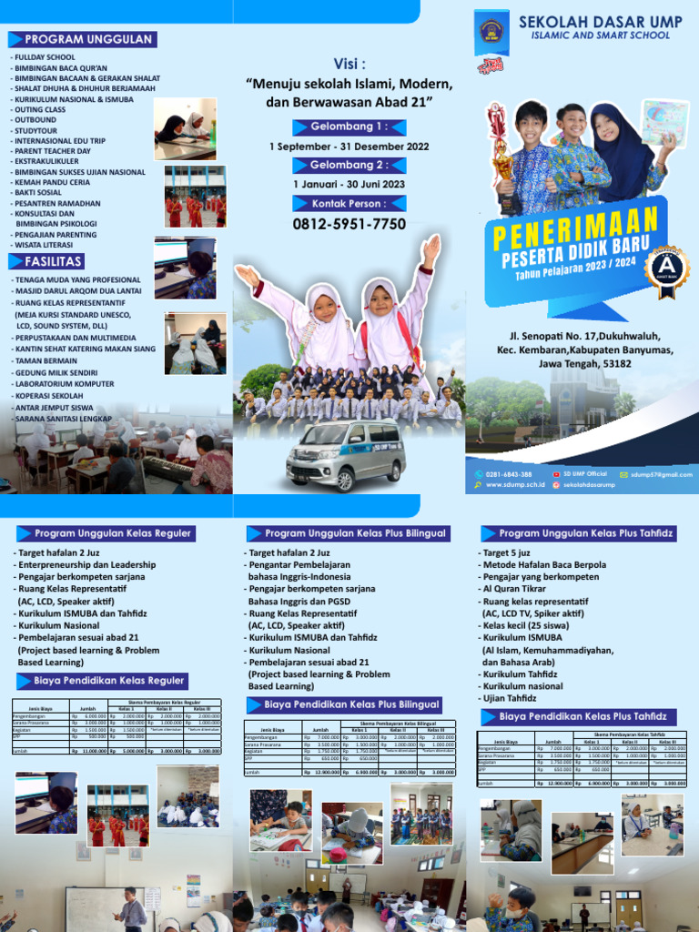 Penerimaan Siswa Baru SD UMP 2023/2024 | PDF