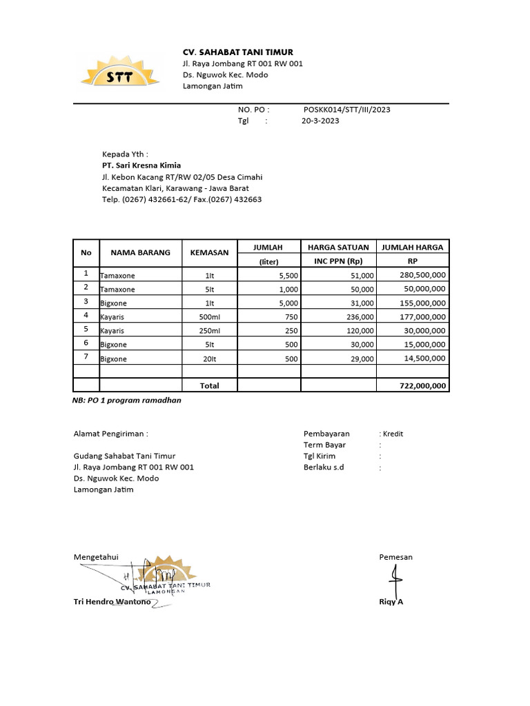Form Po | PDF