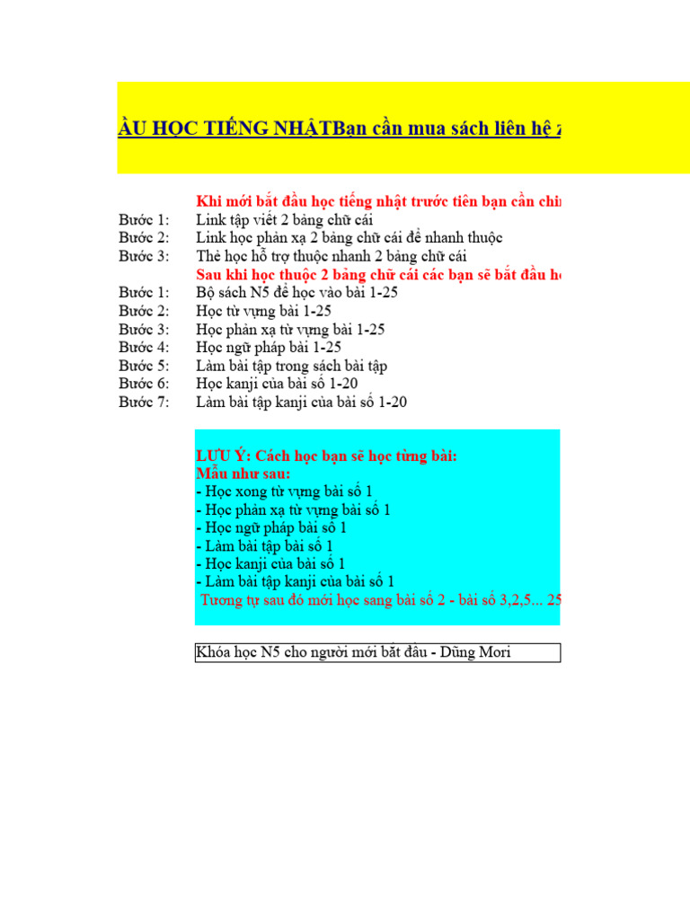 TÀI LIỆU HỌC TIẾNG NHẬT N5-N1 | PDF