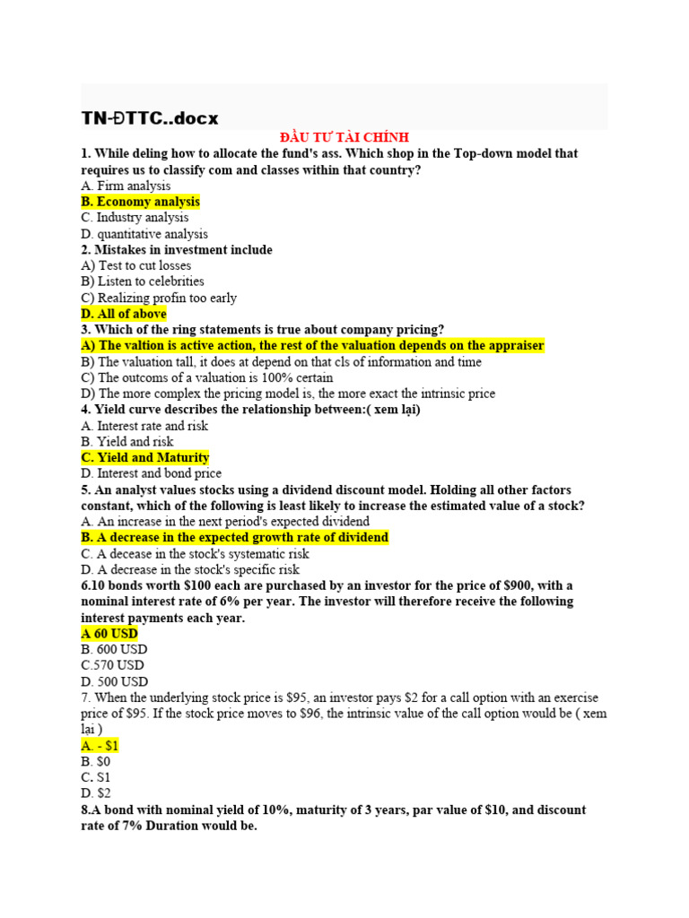 DTTC 2 | Download Free PDF | Put Option | Option (Finance)