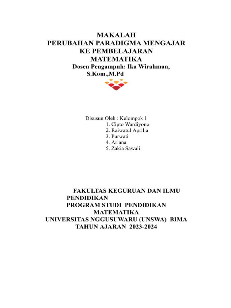 Belajar & Pembelajaran MTK Kel.1 | PDF