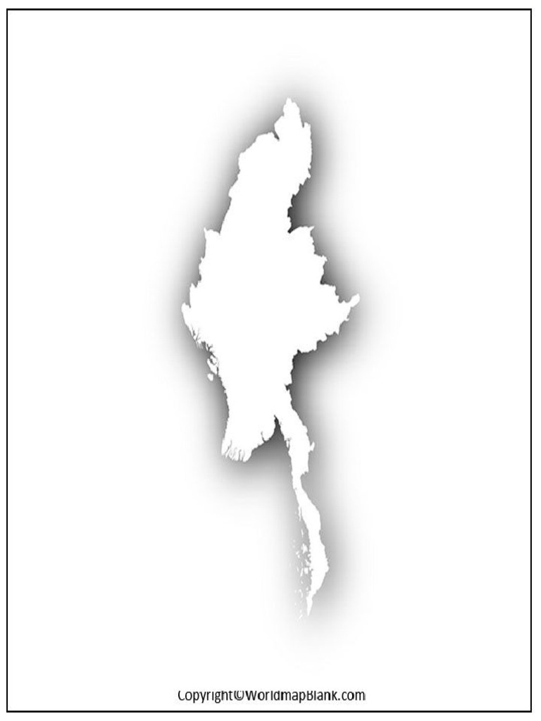 Map of Myanmar Worksheet | PDF