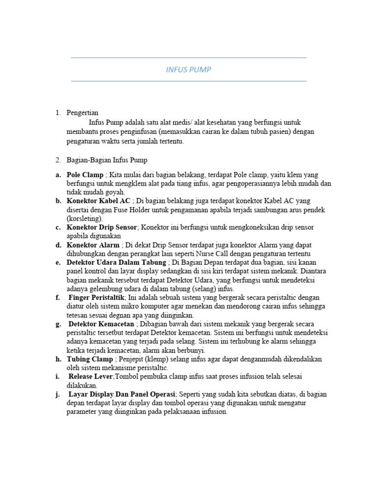 Infus Pump Sk-600i | PDF