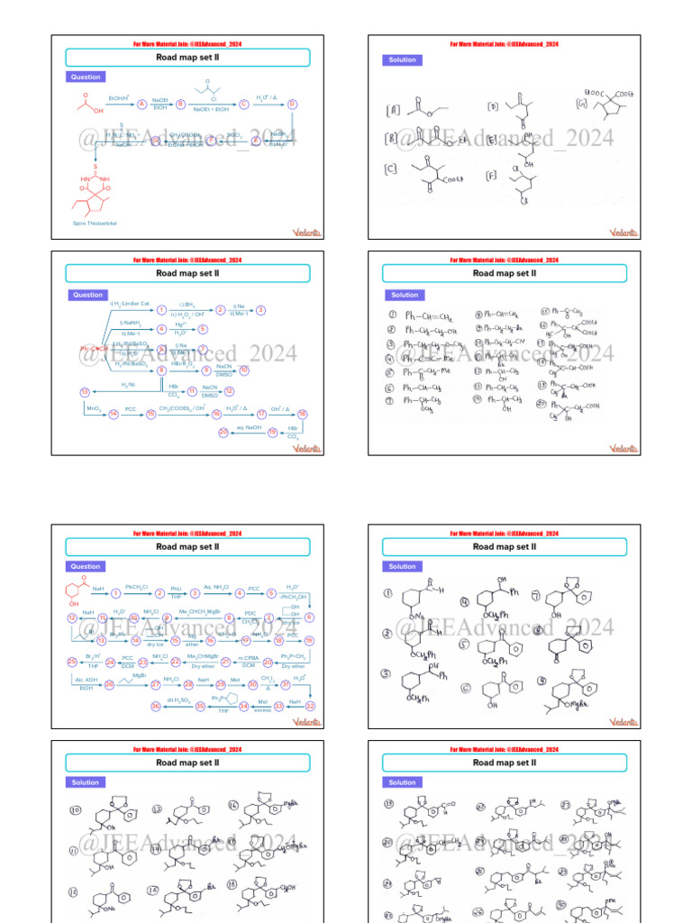 Road Maps Organic Chemistry Set 2 Eklavya @JEEAdvanced - 2024 | PDF ...