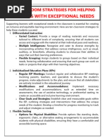 SEN Provision Learning Walk Template | PDF | Learning | Human Communication