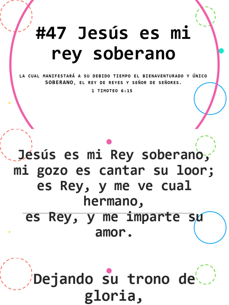 47 Jesús Es Mi Rey Soberano | PDF