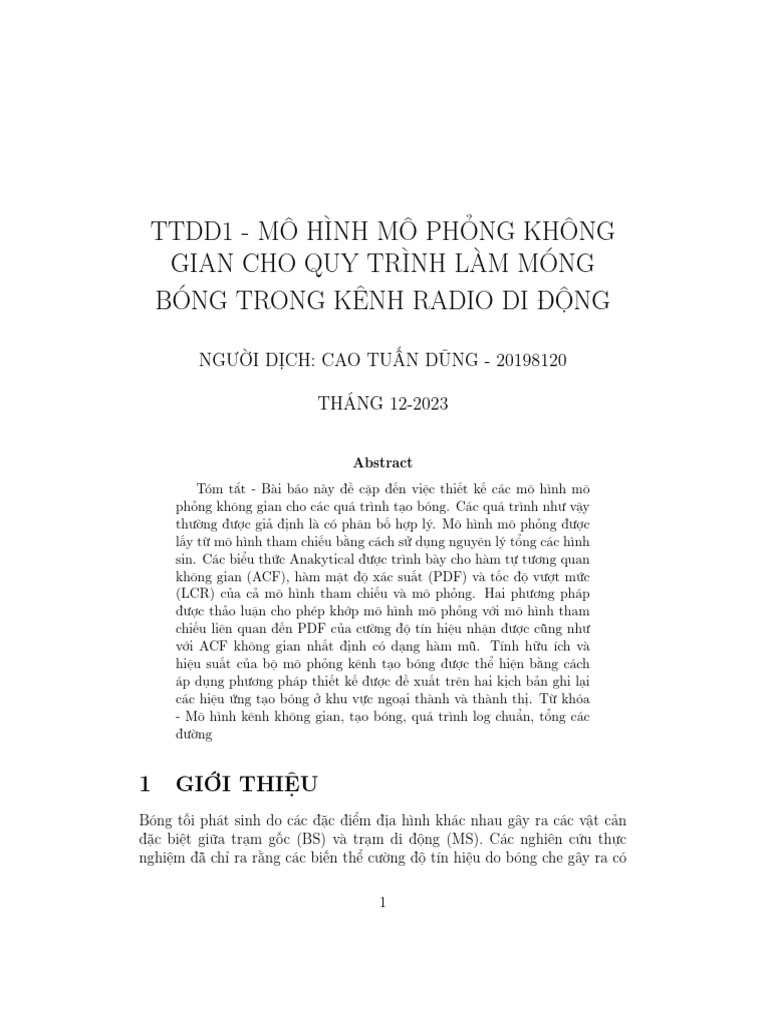 MÔ HÌNH MÔ PHỎNG KHÔNG GIAN CHO QUY TRÌNH LÀM MÓNG BÓNG TRONG KÊNH ...