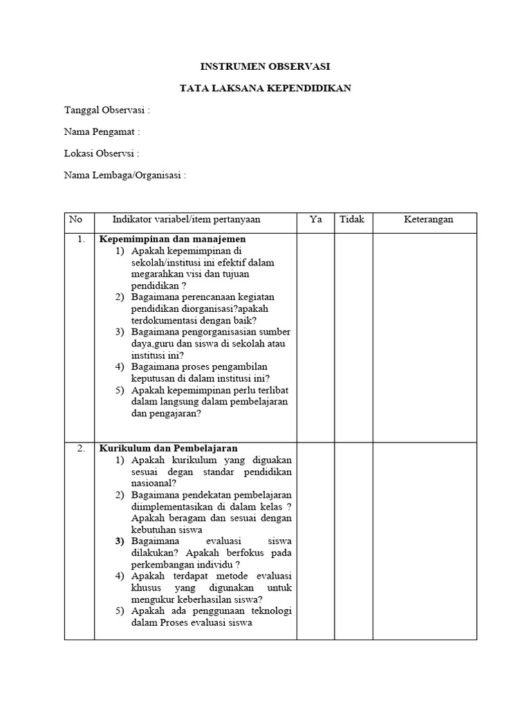 Lembar Observasi Kelompok 5-1 | PDF | Karier & Perkembangan | Pengembangan Diri