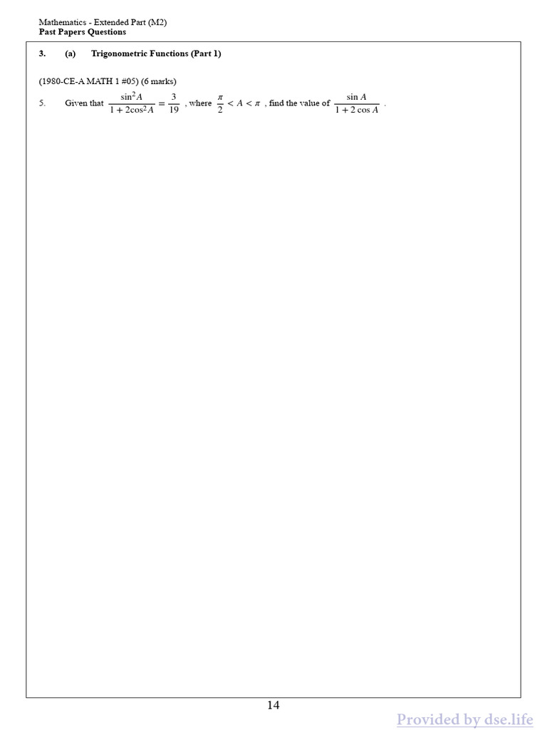 More About Trigonometric Functions | PDF