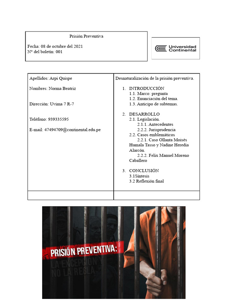 Arpi Quispe Norma Beatriz | PDF | Prisión | Castigos
