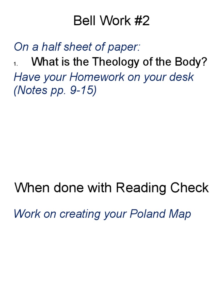 Bellwork Sheet for Theology Class | PDF | Language Arts & Discipline