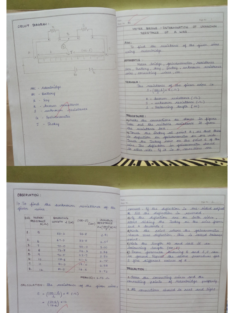 Phy Record Exprmt 1-5 | PDF