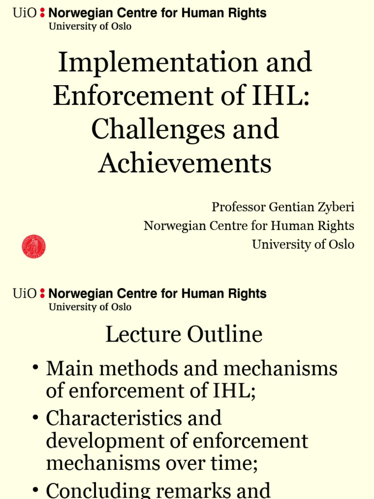 IHL Enforcement | PDF | Crimes Against Humanity | War Crime