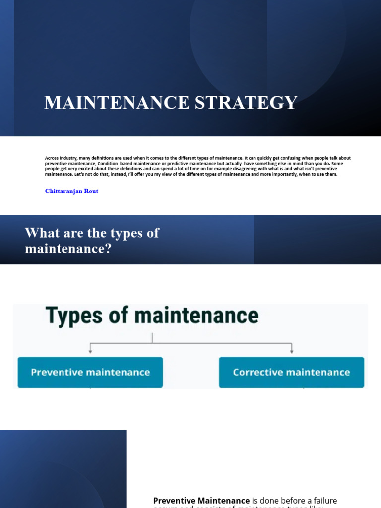 Maintenance Strategy | PDF | Business | Systems Theory