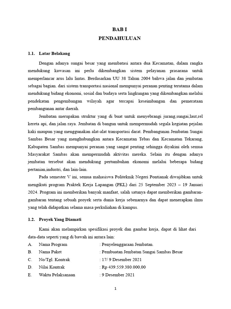 Laporan Bab 1 | PDF