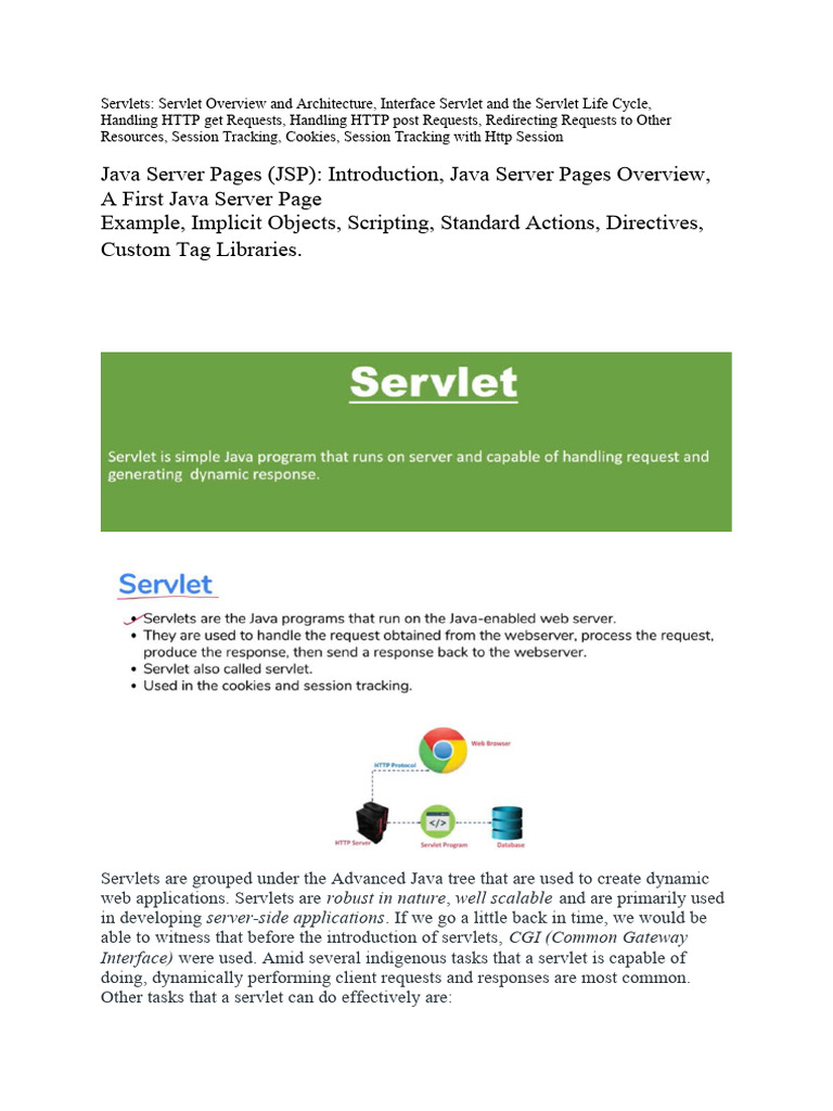 Servelet and JSP | PDF | Web Server | Internet & Web