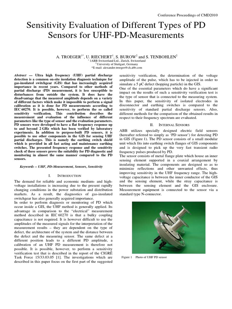 2010 CMD Burow Sensitivity Evaluation of Different Types of PD | PDF ...