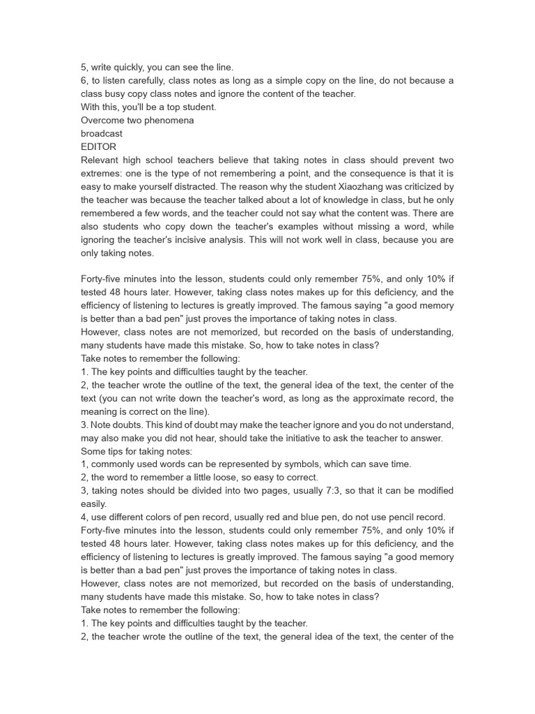 Class Note 3 | PDF | Thought | Information