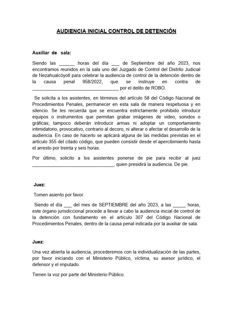 Audiencia Control Séptimo | PDF | Juez | México