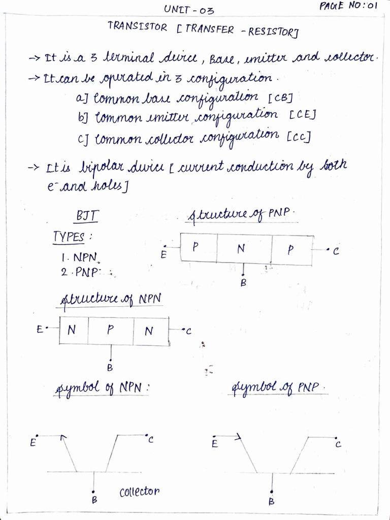 Unit - 3 Transistor | PDF