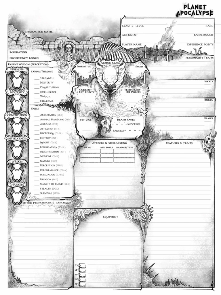 PA Character Sheet Fillable Final | PDF