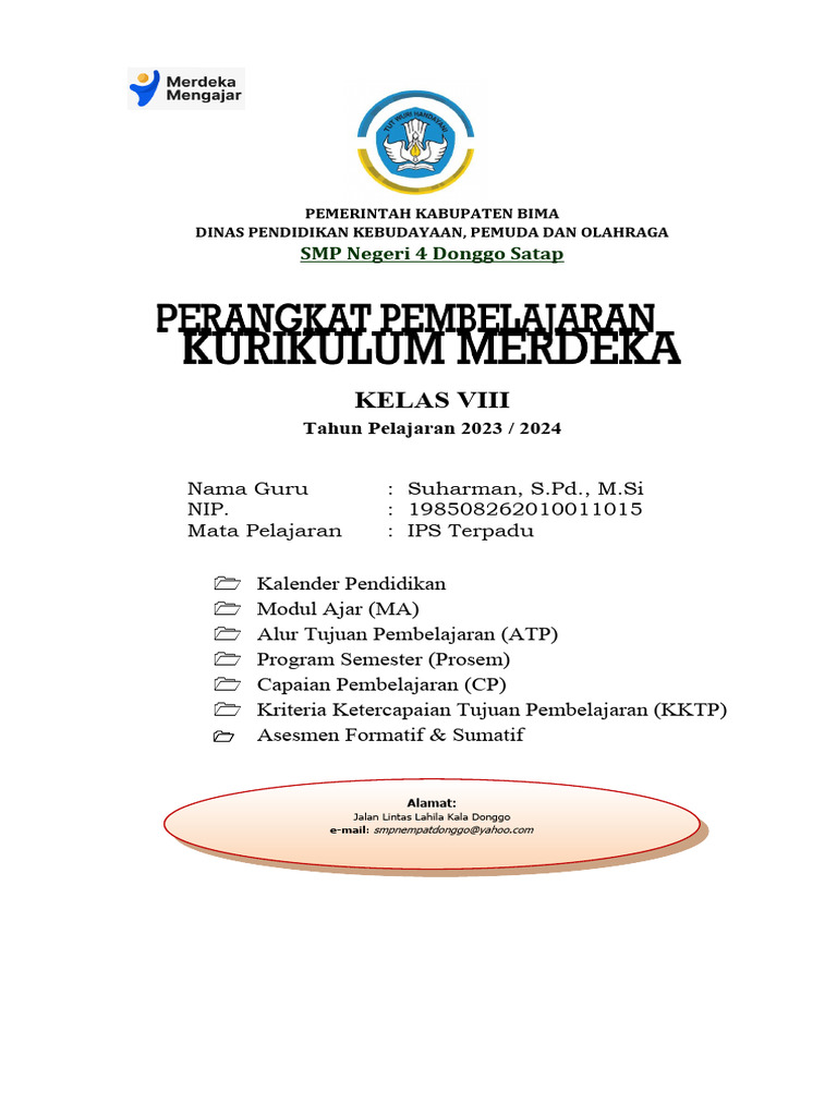 Cover Kurikulum Merdeka IPS Kelas VIII - 2023 | PDF | Karier & Perkembangan