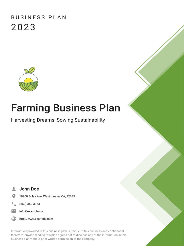 Farming Business Plan Example | PDF | Marketing | Marketing Strategy