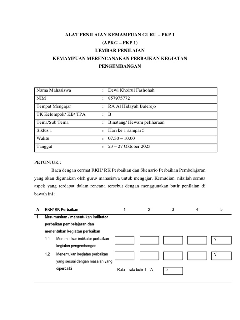 Apkg1 Siklus 2 | PDF