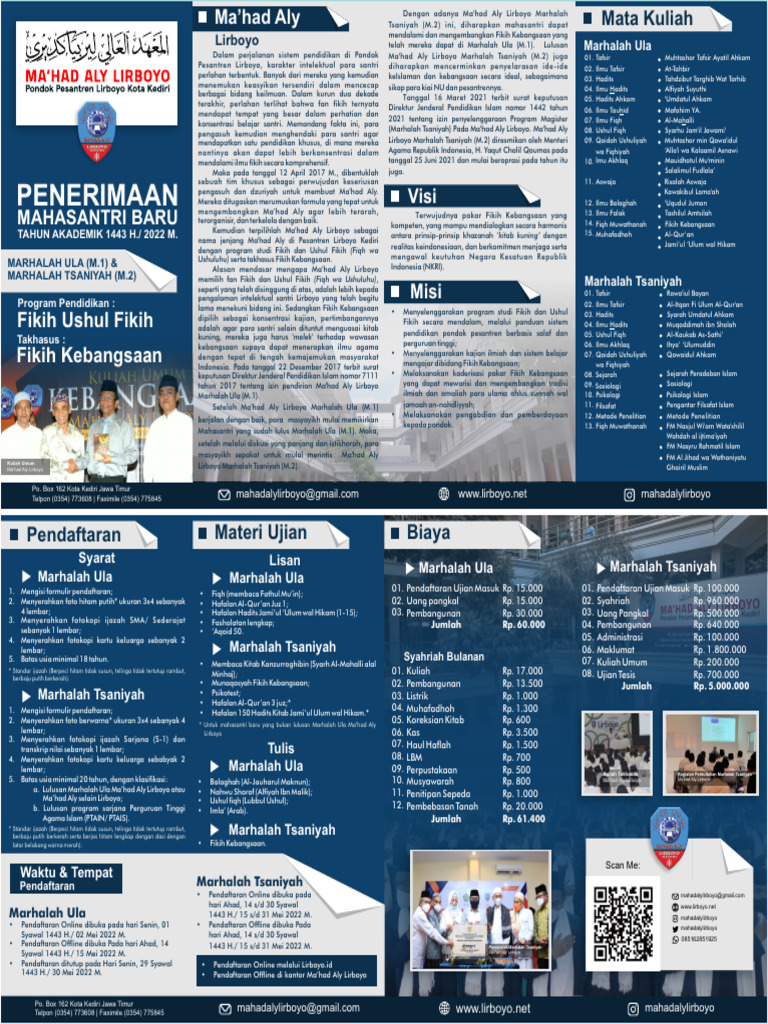 Brosur Ma'Had Aly 2022 | PDF