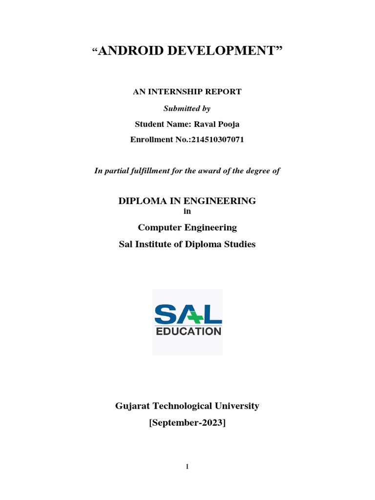 Android Project Report | PDF Android Project Report | PDF