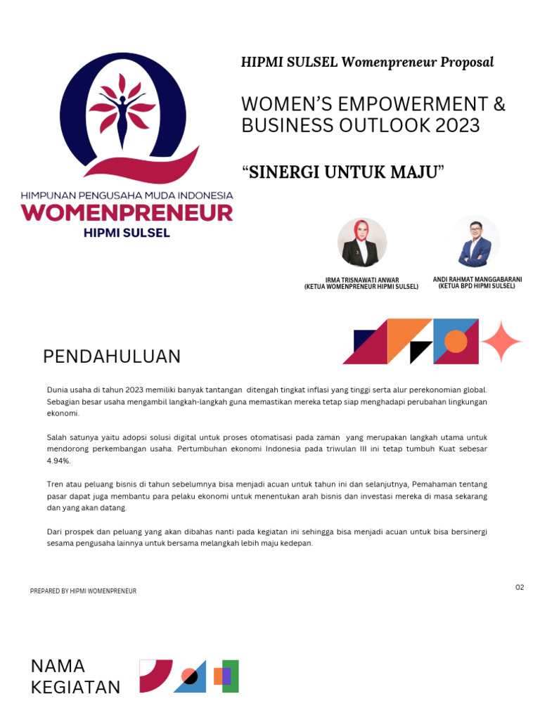 Sinergi Bisnis Perempuan 2023-2024 | PDF