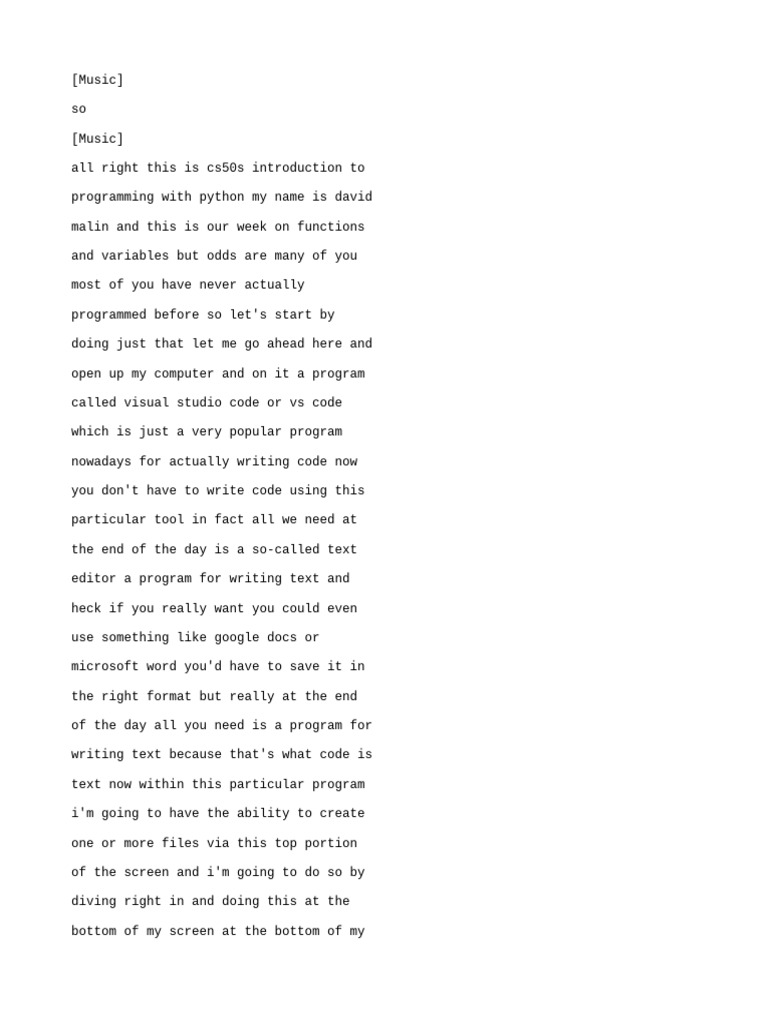 Introduction to Python: Functions & Variables | PDF | Parameter (Computer Programming ...