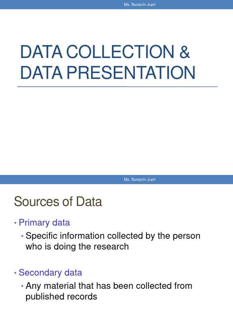 C1_Data-Collection__Data_Presentation | PDF | Sampling (Statistics) | Level Of Measurement
