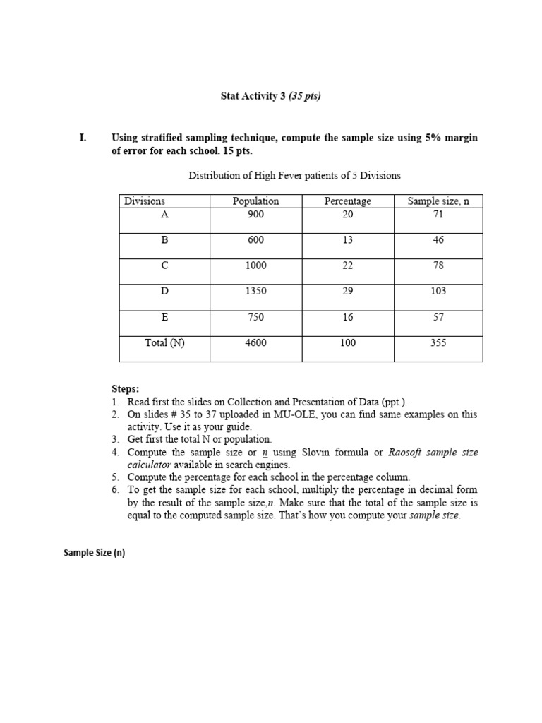 1.activity On Sampling, Validity, and Reliability - ANSWER | PDF