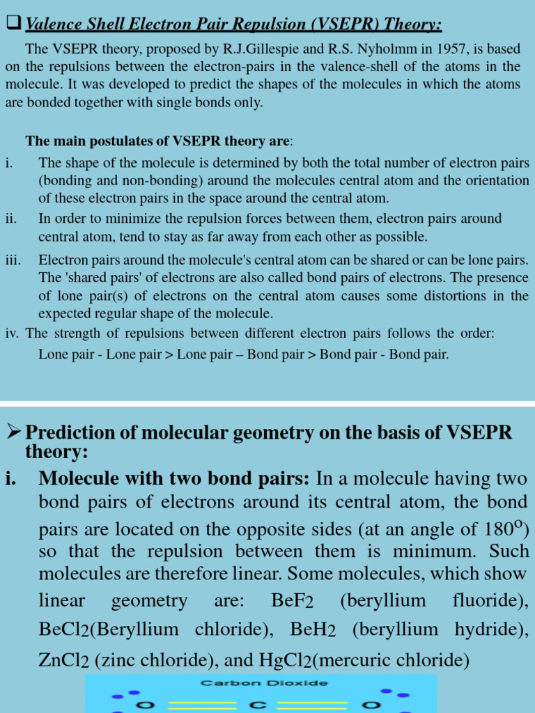 VSEPR | PDF | Chemical Bond | Chemistry