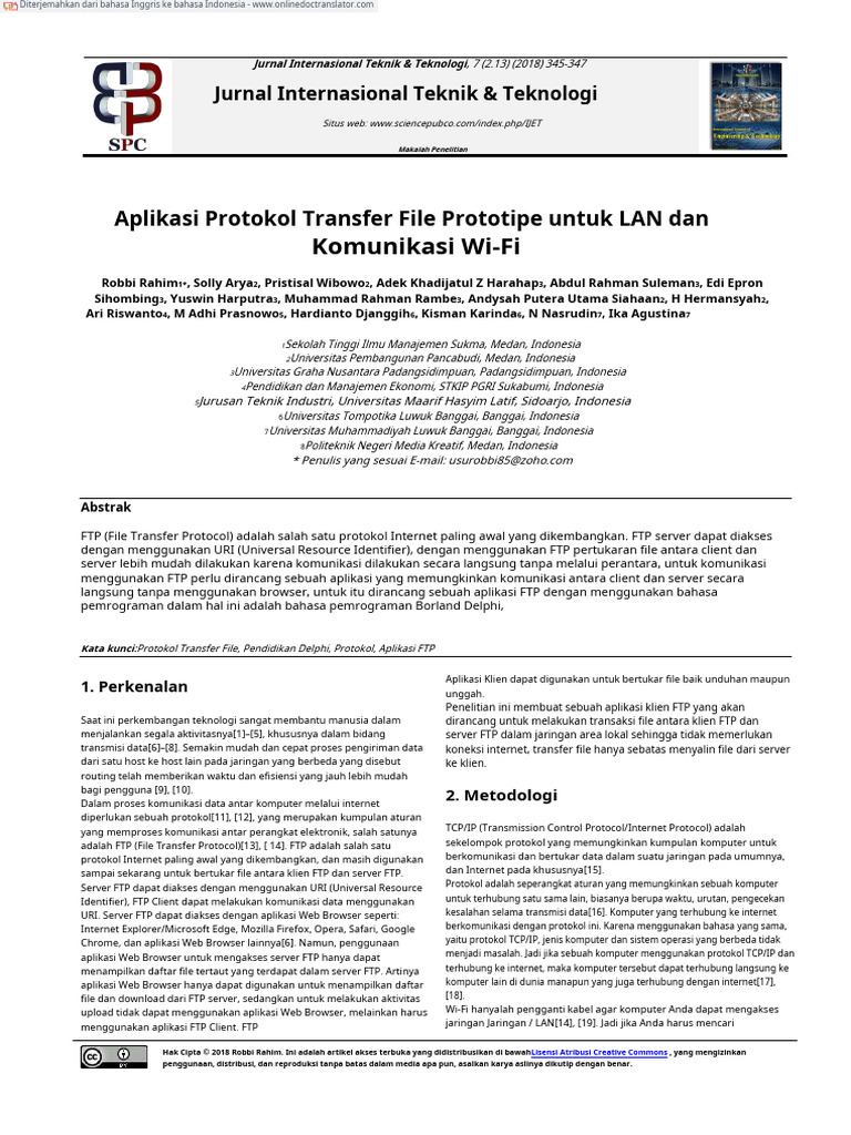 Prototype File Transfer Protocol Applica - En.id | PDF