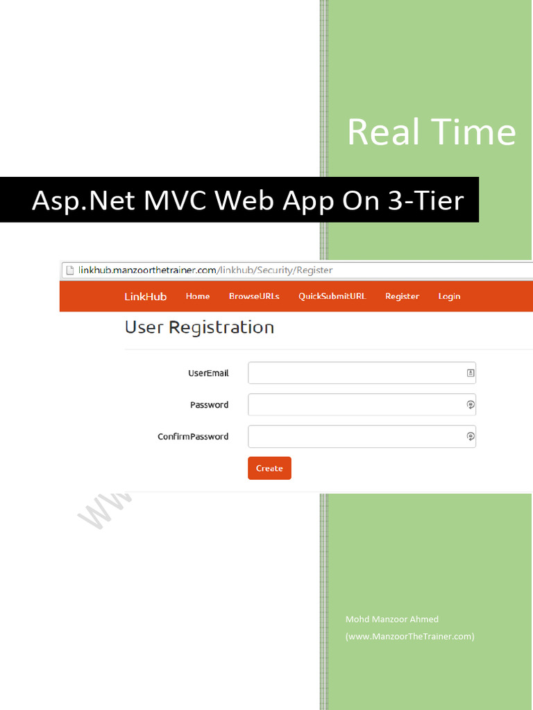 Real Time ASP Net MVC Web App On 3 Tier | PDF | Web Application | Model–View–Controller