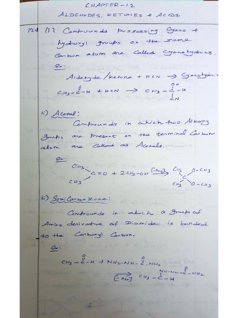 Aldehydes Ketones Acids Book Back | PDF