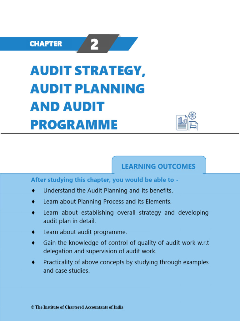 Chapter 2-Audit Stategy audit Planing And Audit Programme | PDF