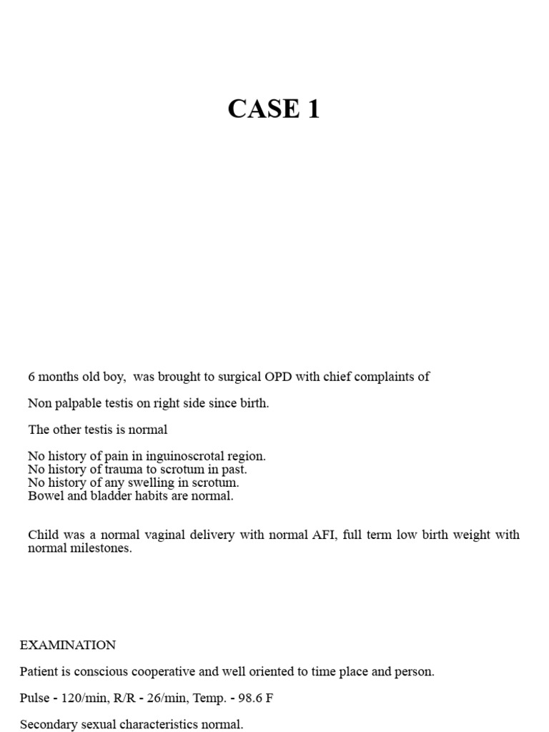 Short Cases | PDF | Human Leg | Diseases And Disorders